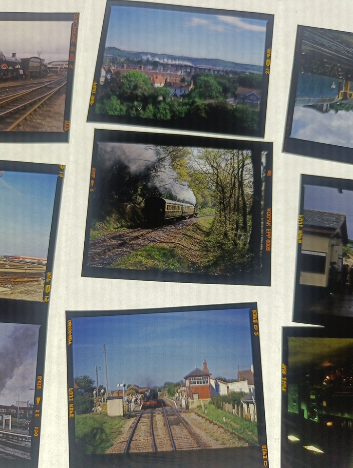 12 Original Medium Format slides Early Heritage Railways 80s /90s set ...