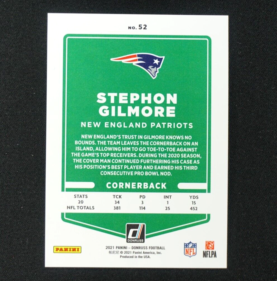 STEPHON GILMORE SP Gold Press Proof Holo 2021 Donruss #52 Colts ...