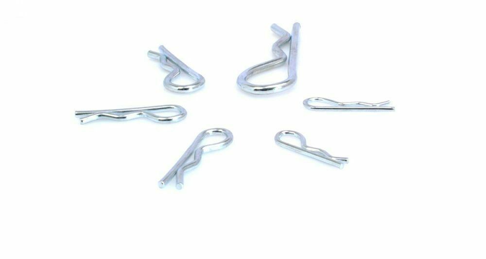 150pc Spring/ R-Clips Hair Pins Assortments Set Hitch Lynch Cotter Zinc ...