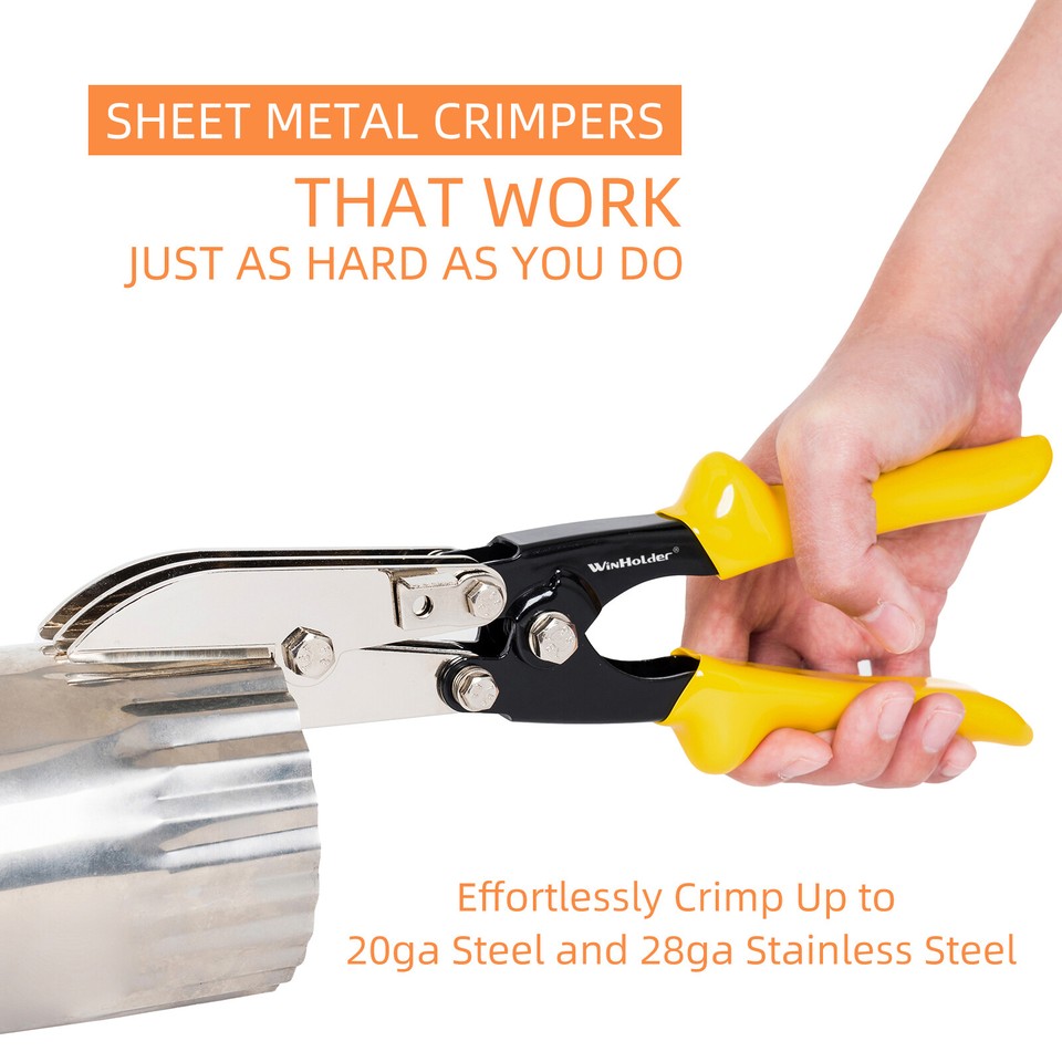 5 Blade Crimper Pliers For Stove Pipe Duct HVAC Gutter Sheet Metal ...