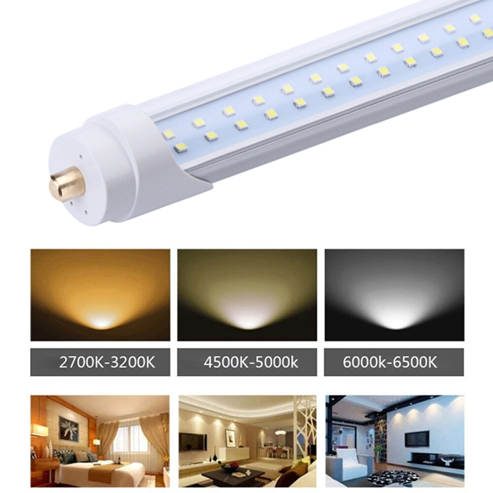 12Pcs 90W T8 8FT Led Bulbs Single Pin Tube Light 45W 65W FA8 8' LED ...