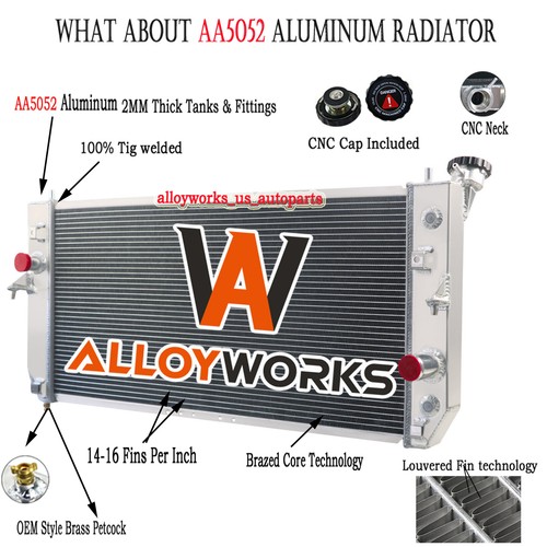 3 Row Radiator For 2000-2005 2001 2002 Buick LeSabre Pontiac Bonneville ...