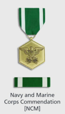 REGULATION NAVY COMMENDATION MEDAL & RIBBON SET MARINES VET PIN UP US ...