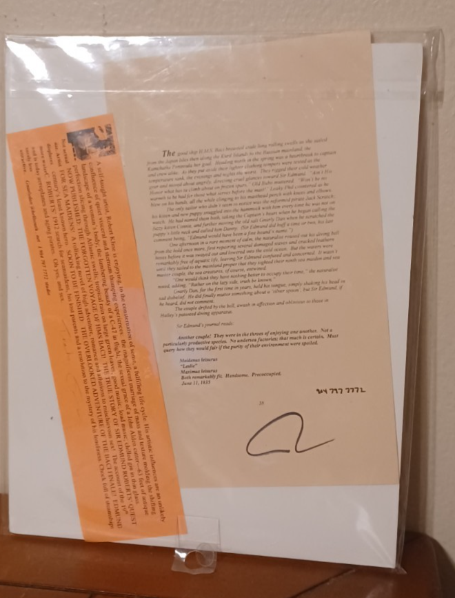 Robert Kline Signed Matted Print SEA MAIDEN #38 SEA MASTER #11 GORGEOUS ...