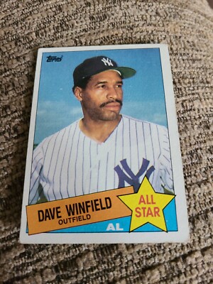 Dave Winfield 1985 Topps All Star Baseball Card #705 New York Yankees ...