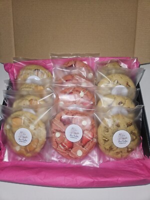 Sample Box Handmade Fresh Baked Cookies, Giant Cookies, Soft Baked ...