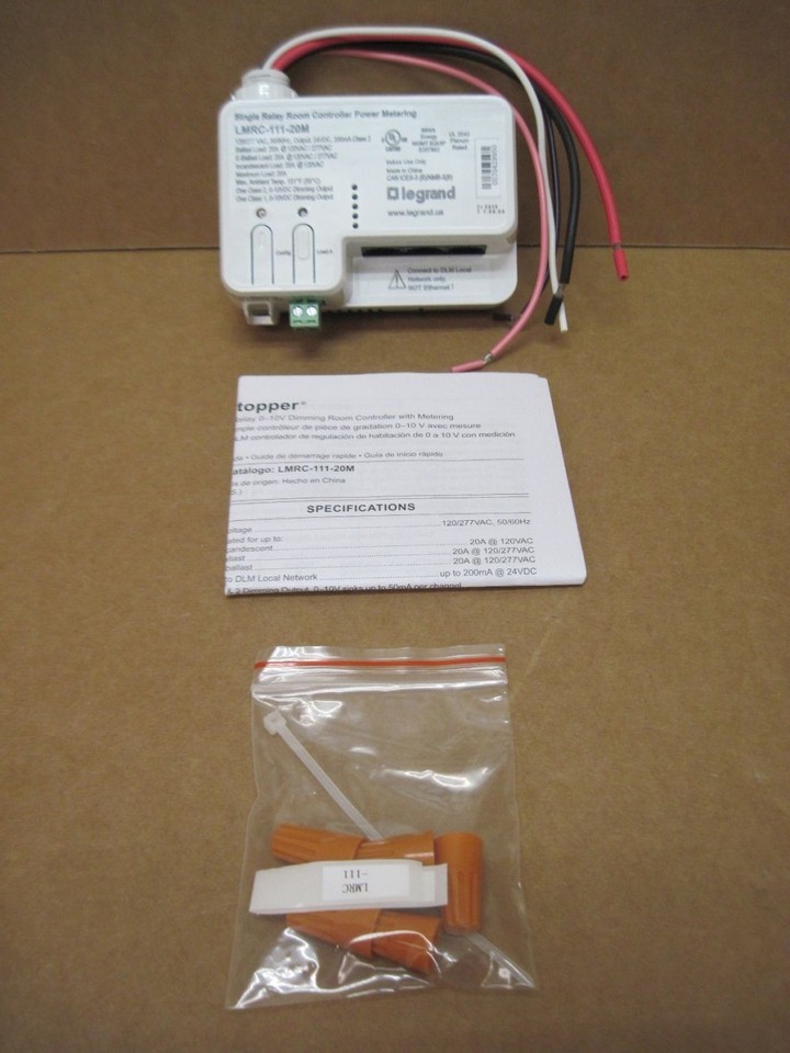 Legrand LMRC-111-20M White DLM 1-Relay Room Controller 0-10v 20a ...
