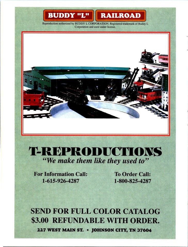 Buddy L Railroad T -Reproductions Vintage Print Advertisements Lot of 2 ...