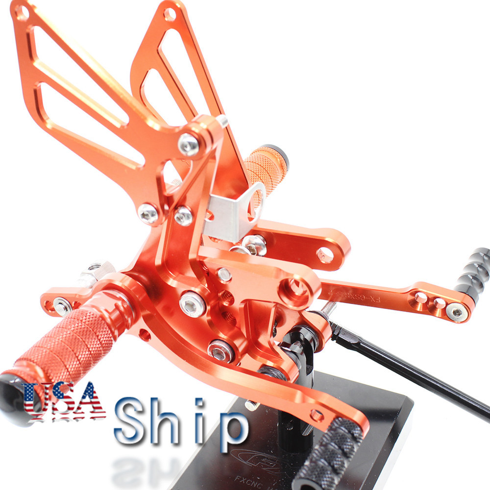 For GSXR 600/750/1000 SV650/S SV1000/S FXCNC Rearset Adjustable Footpeg ...