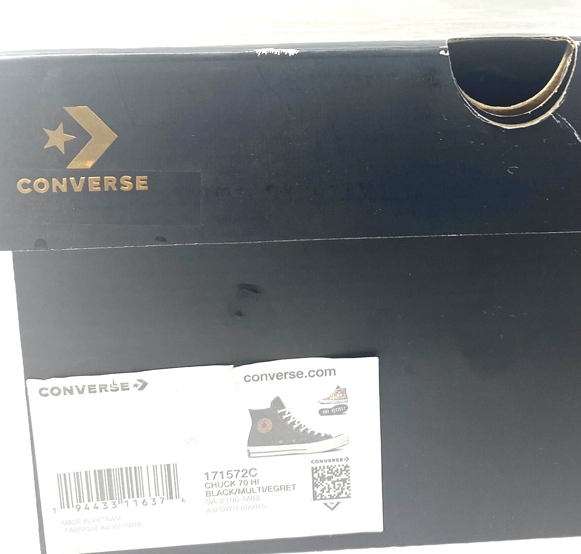 Converse Chuck 70 High Top Shoes Black Multi Canvas Men's Size Skate ...