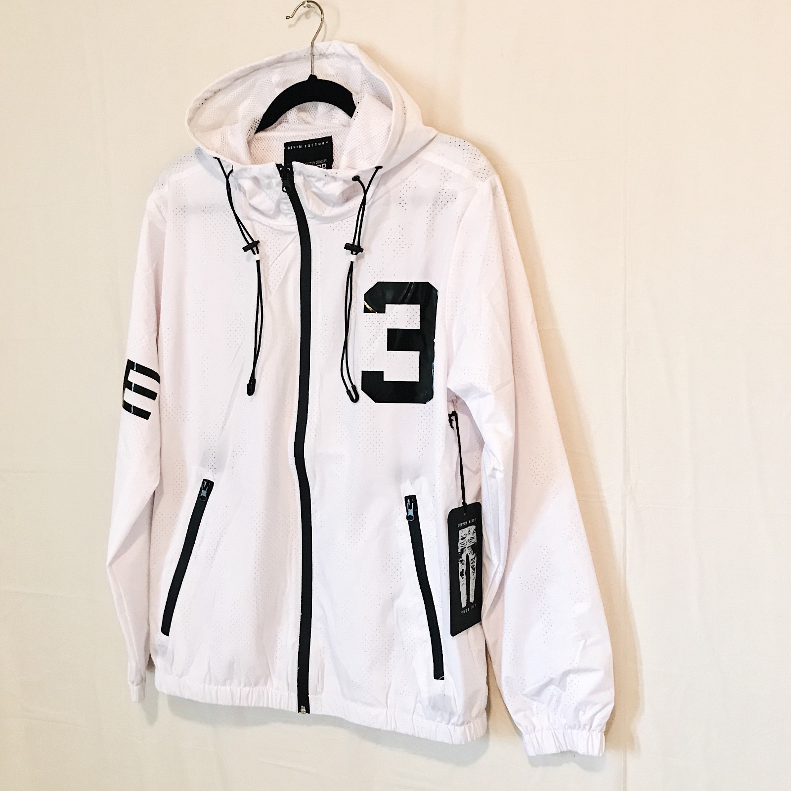 Copper Rivet Zip Up Urban Track Jacket Perforated Anorak with HYPE ...