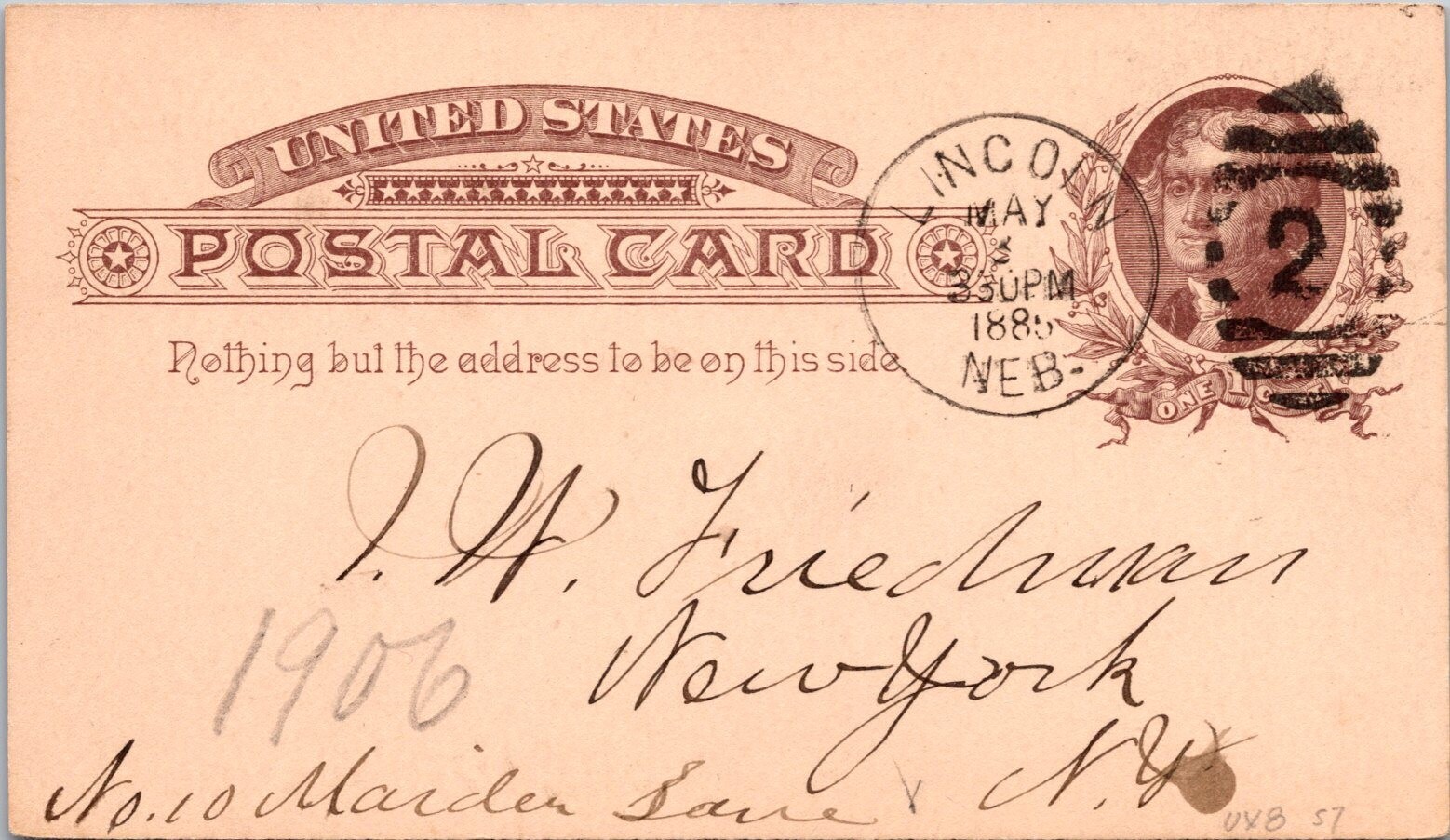 1885 - First Nat'l Bank - Postcard - Lincoln, Nebr - F72049 | eBay