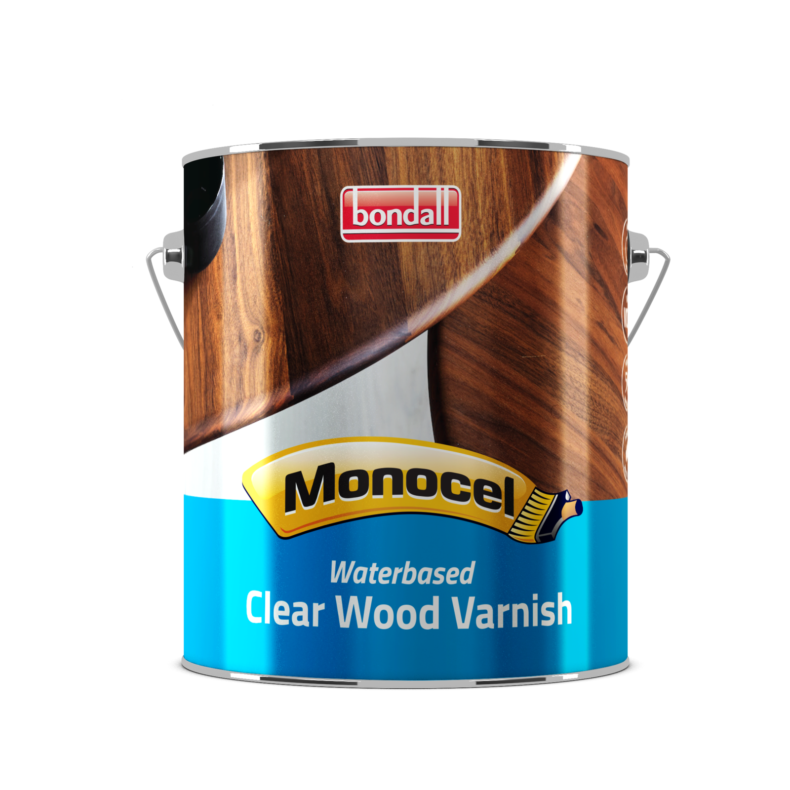 Bondall 2L Monocel Clear Gloss Waterbased Wood Varnish Low Odour and ...