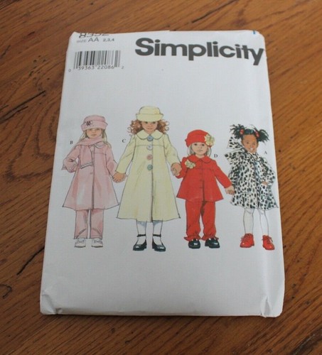 Simplicity 8352 Size AA 2,3,4 Child's Coat, Pants Hat & Scarf Uncut | eBay