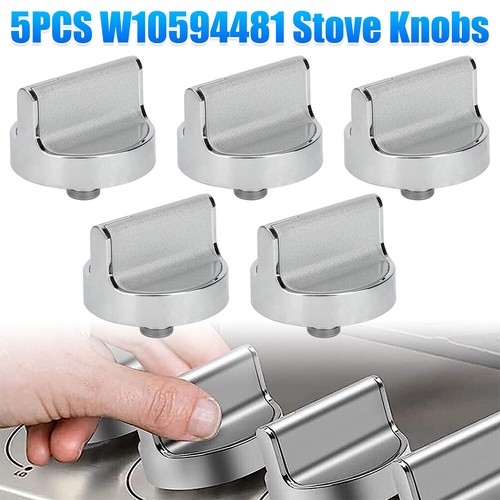 5pcs W10594481 Burner Control Knob Replacement for Whirlpool Stove ...