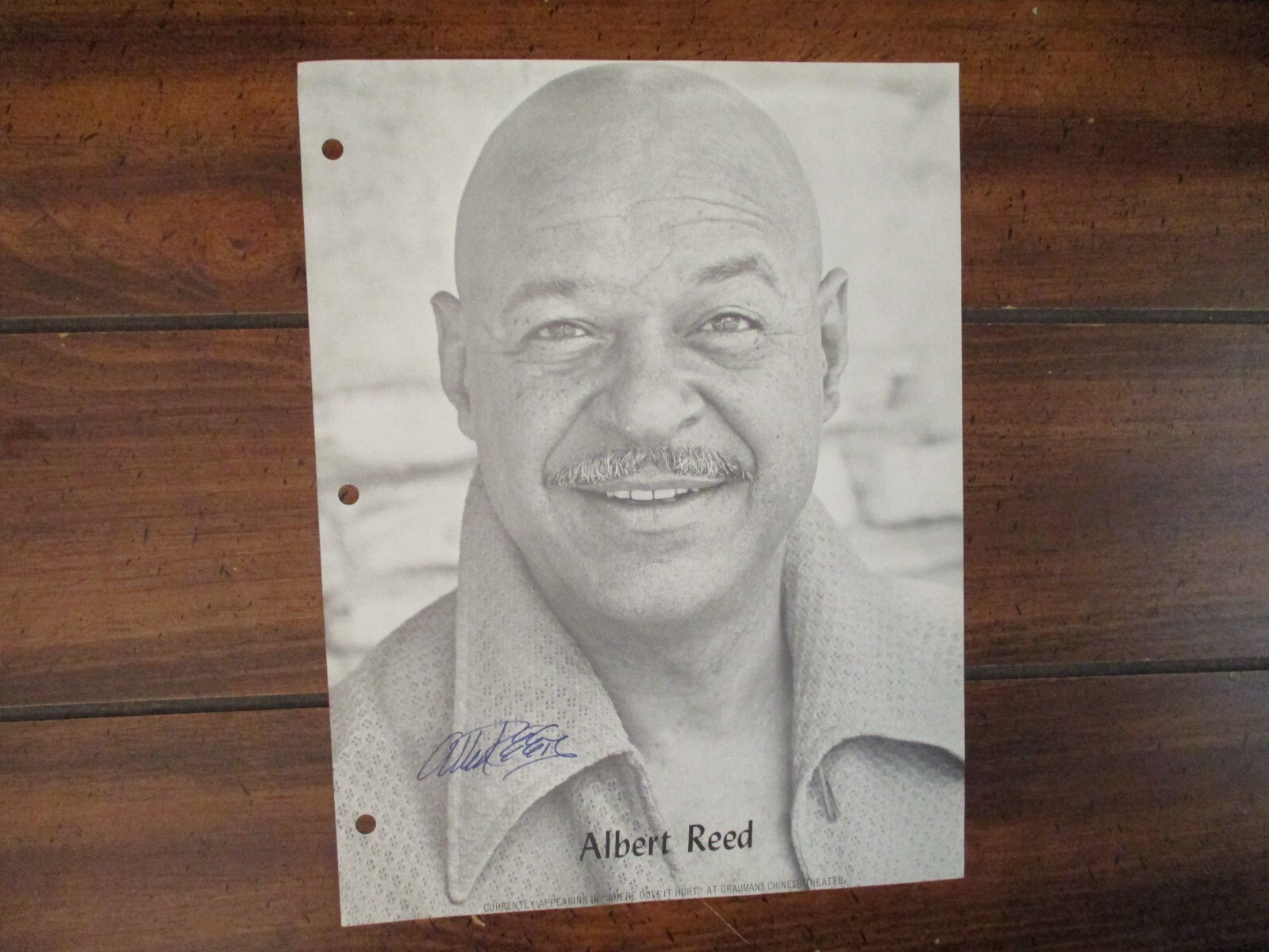 ALBERT REED(D-1986)Good Times/The Secret Of Isis)Signed B & W 8 1/4 X ...