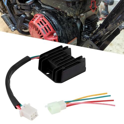 1 PC Car Rectifier, CG125-250CC GY6 Voltage Regulator, 12V Four Wire ...