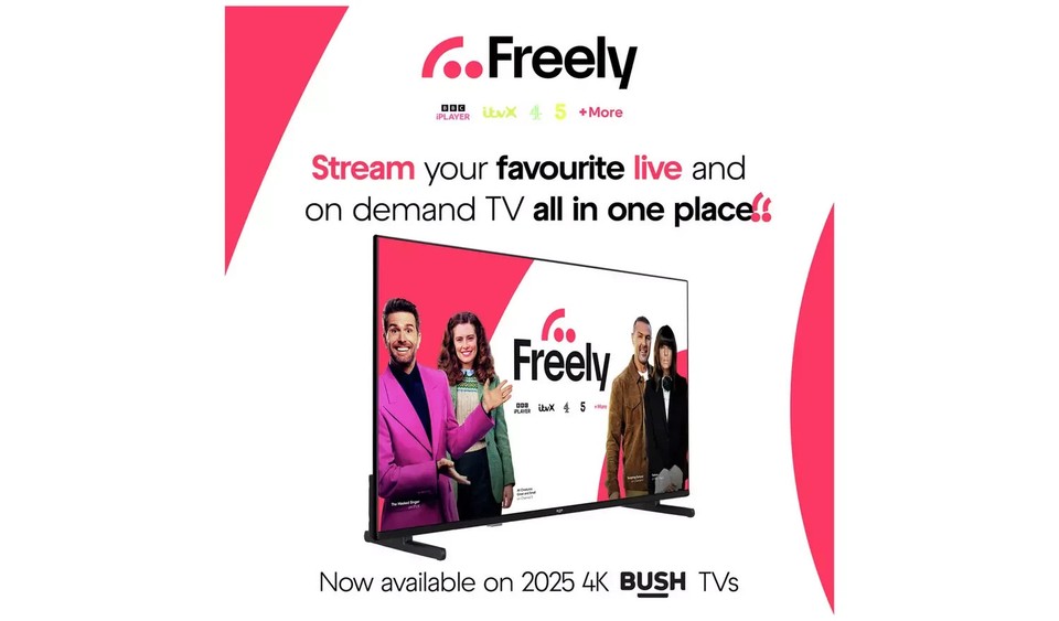 Bush 55 Inch 55UT24SB Smart 4K HDR LED TiVo Freely TV Wifi Netflix USB ...