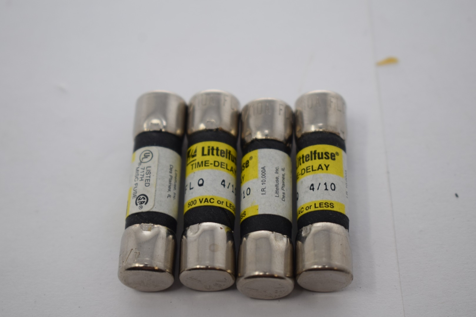Lot of 4 NEW Littelfuse FLQ-4/10 .4 Amp 500V Time Delay Midget Fuse | eBay