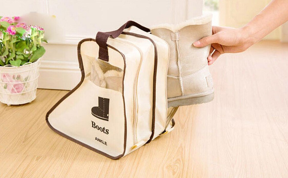 2 Pack Dust-proof Non-woven Portable Tall Boots Storage/Protector Bag ...