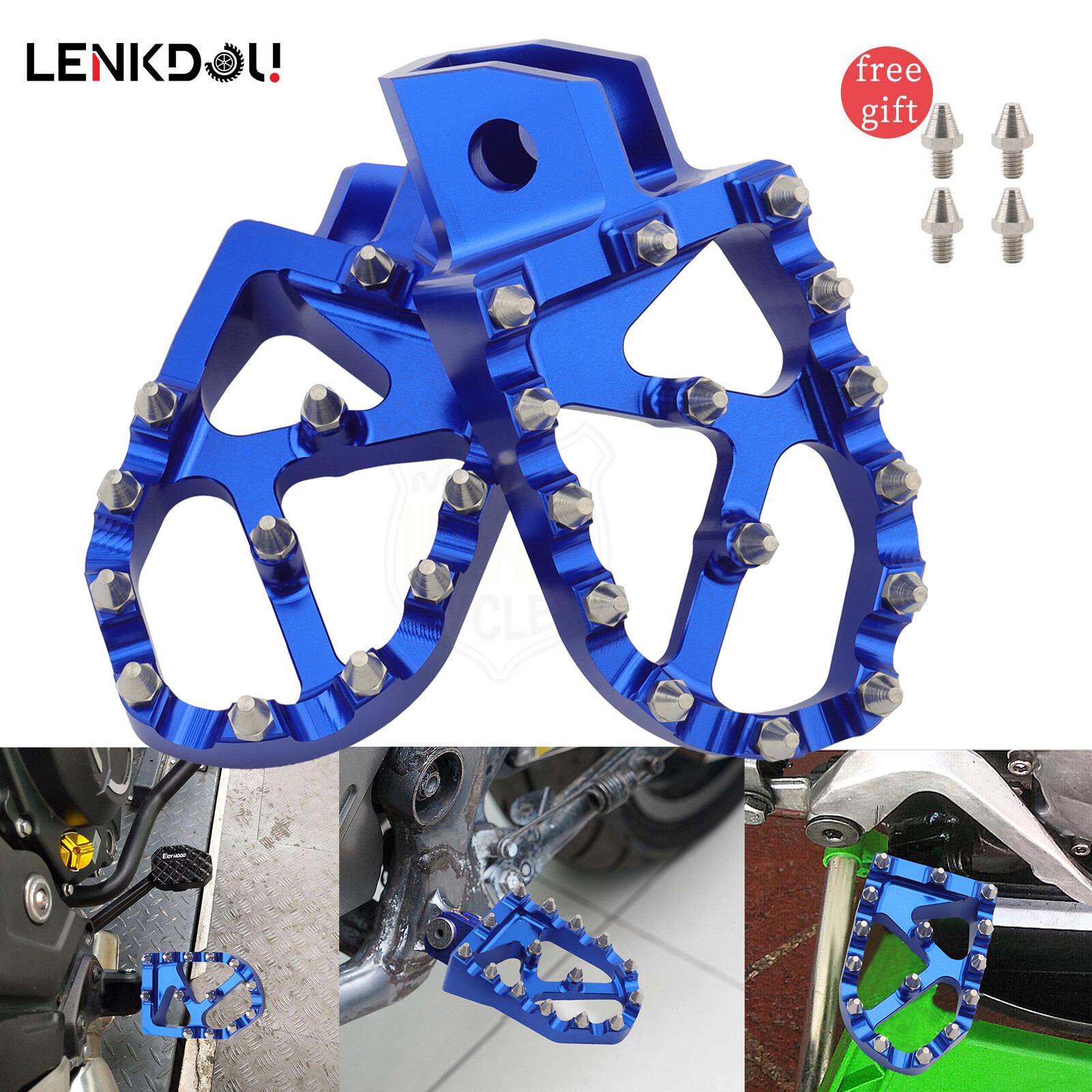For Yamaha XT250 YZ125 TTR250 TTR110 TTR125 CNC Wide Foot Pegs Footrest ...