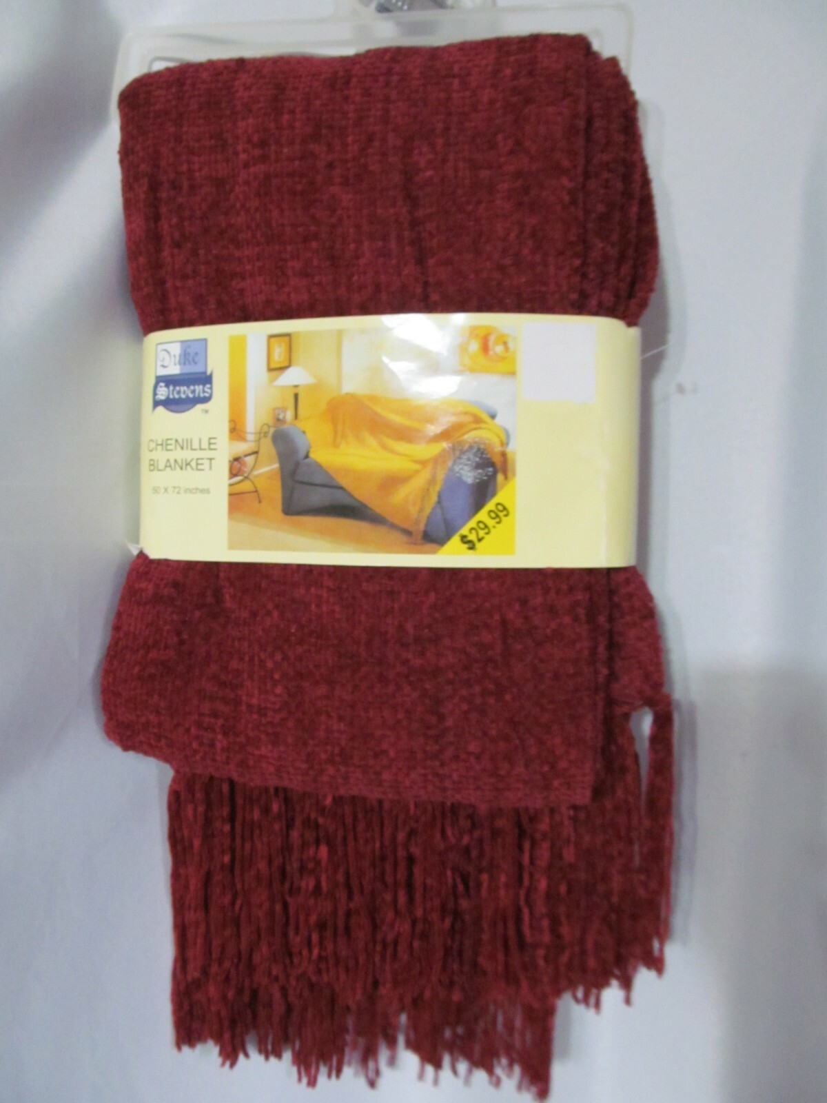 Chenille Throw Blanket Decorative Fringe for Bed Sofa Couch Chair 50X72 ...
