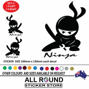 NINJA sticker decal vinyl , bike tank sticker, laptop , car sticker ...
