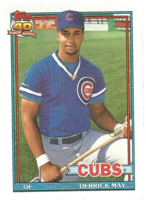 DERRICK MAY CHICAGO CUBS #288 - TOPPS NM-MT 1991 | eBay