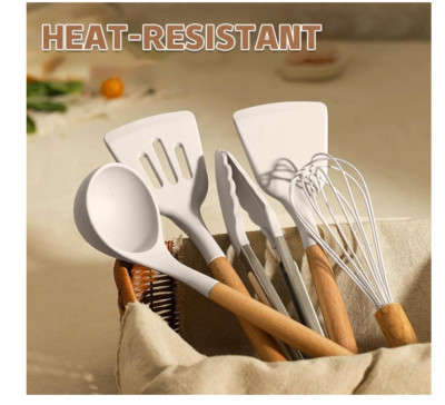 Umite Chef Kitchen Cooking Utensils Set, 33 pcs Non-Stick Silicone ...