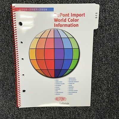 Dupont Axalta World Color Information Paint Chips 2006-2007-2008 | eBay
