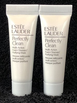 2x Estee Lauder Perfectly Clean Multi-Action Foam Cleanser 7ml / 0.24oz ...