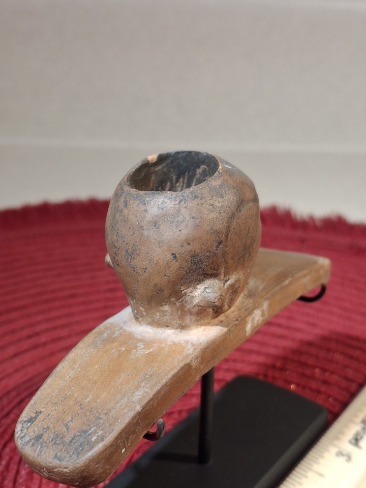 Awesome Native American Moundbuilder Human Head Effigy Platform Pipe | eBay