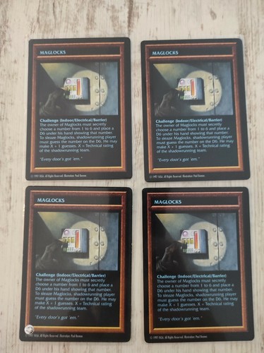 4 Maglocks challenges SHADOWRUN Card ccg Tcg Oop | eBay