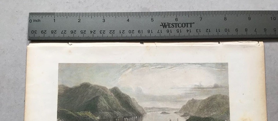 1837. VIEW FROM WEST POINT. HUDSON RIVER. W.H.BARTLETT. ORIGINAL ...