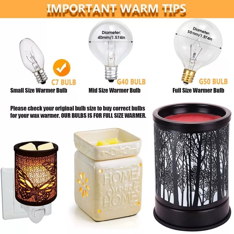 18-Pack Wax Warmer Bulbs 15 Watt Wax Melt Warmer Light Bulbs for ...