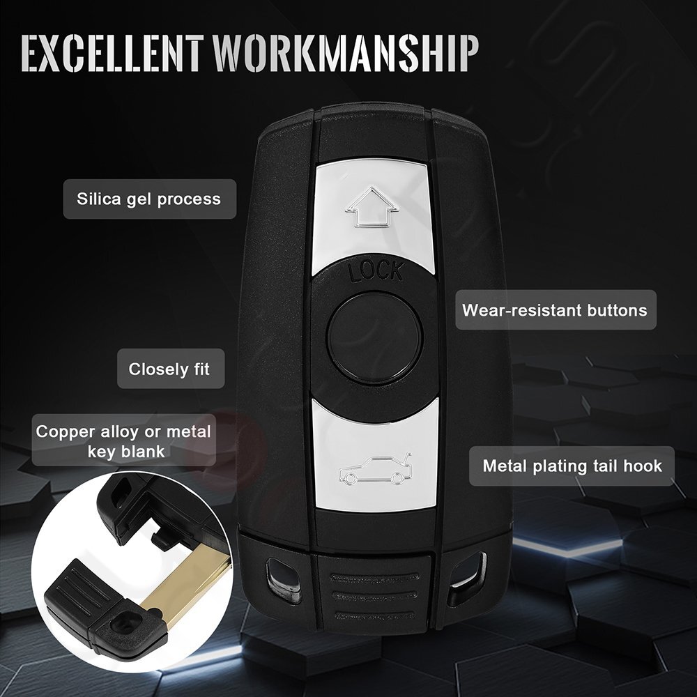 2 Remote Car Key Fob for BMW 328i 335i 2006 2007 2008 2009 2010 2011 3 ...