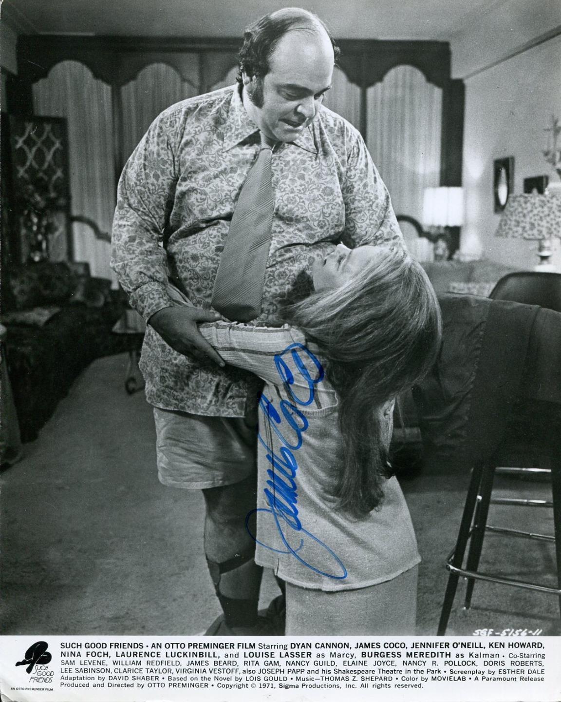 James Coco Autograph Actor The Twilight Zone Murder By Death Signed ...