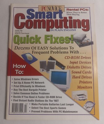 PC Novice Magazine - October 1997 - Vol. 8 Issue 10 - Quick Fixes! | eBay