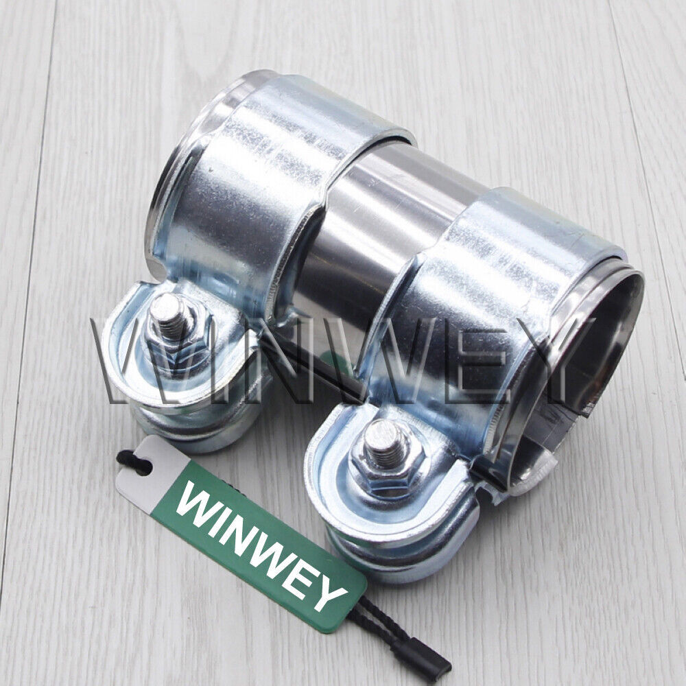 HQ 2"/52mm Exhaust Pipe connector sleeve with Clamps Joiner tube ...