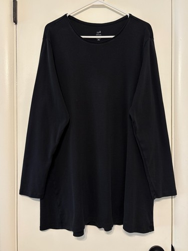 J. Jill Women's Plus L/S Perfect Pima Delicate Trim Tunic Shirt Top 2X ...