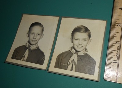 Vintage 1940s Photo Boy Scout Cub Scouts Little Boys Portrait In ...