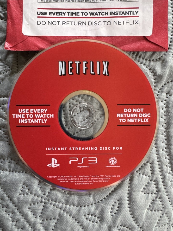 Netflix Streaming Disc (Sony PlayStation 3) Disc & Original Holder PS3 ...