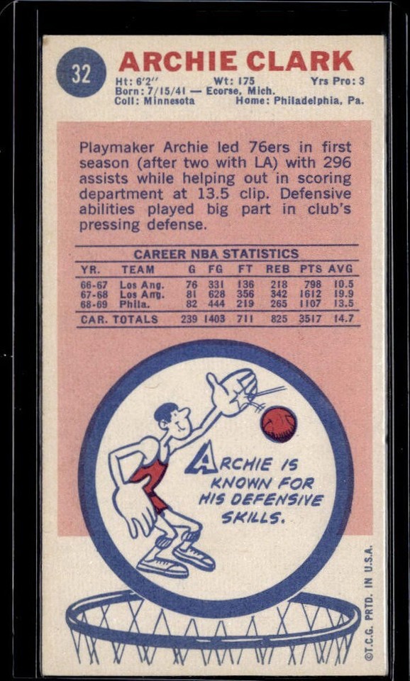 1969-70 Topps Archie Clark #32 | eBay