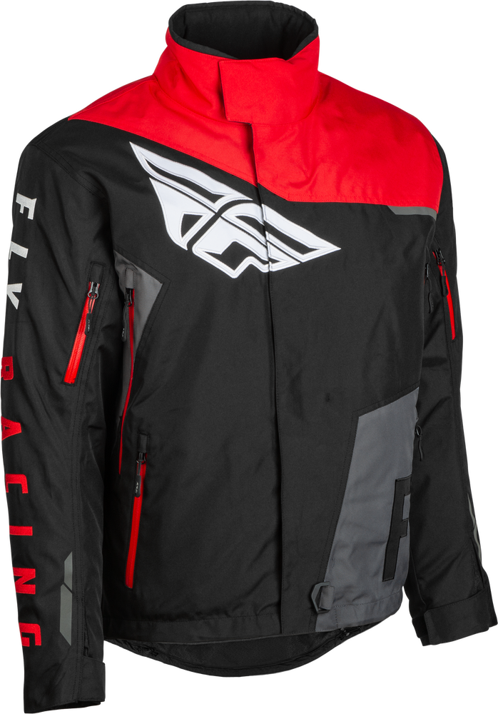 FLY RACING SNX PRO SNOW JACKET - BLACK/GREY/RED - SNOWMOBILE/SKIING | eBay
