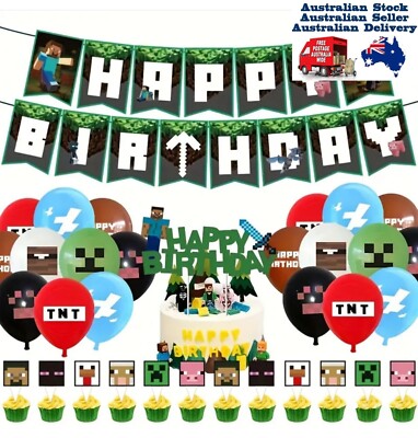 Minecraft Birthday Party ,Tableware Party Supplies TNT Plates Napkins ...