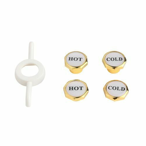 Kinetic 5mm and 10mm Gold Hot and Cold Tap Buttons - 2 Pairs Removal ...