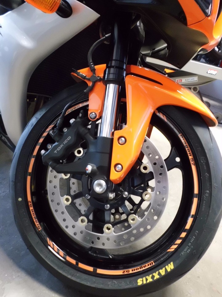 MOTORCYCLE RIM STRIPES WHEEL DECALS TAPE STICKER KAWASAKI EX 250 300 R ...