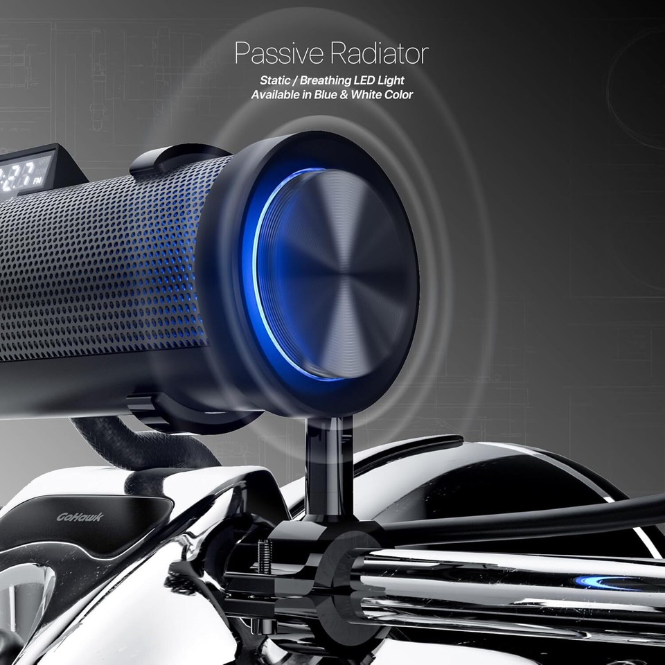 Waterproof Motorcycle Stereo 6 Speakers Audio System Bluetooth 300W Amp ...