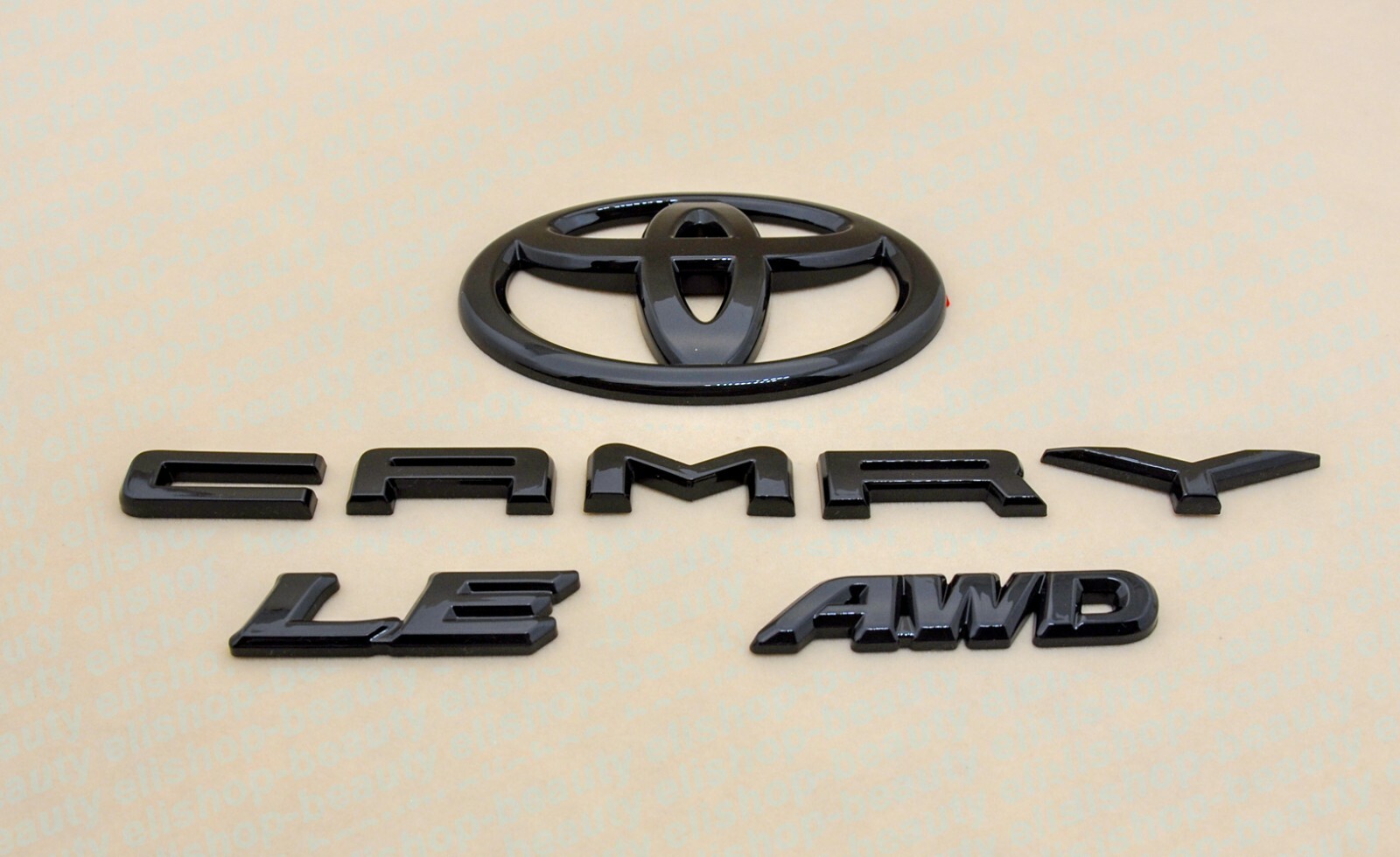 2018-2024 Toyota Camry LE AWD Gloss Black fit Tailgate Overlay Emblem ...