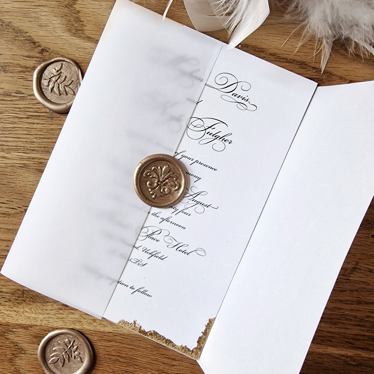 Wedding Invitation Envelope Seals Vellum Wrap And Wax Seal Add On For